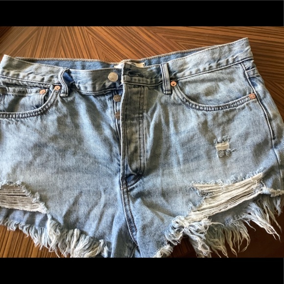 We The Free | Shorts | We The Free Distressed Button Closure Jeans ...